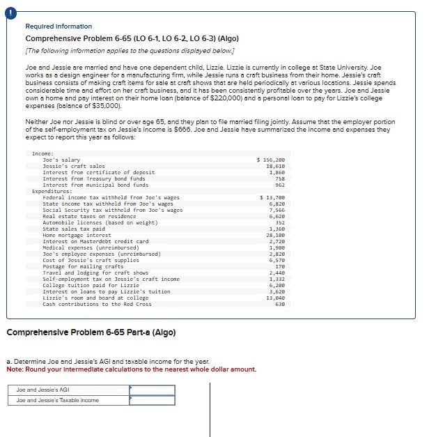 Solved Comprehenslve Problem 6-65 ﻿Part-a (Algo)a. | Chegg.com