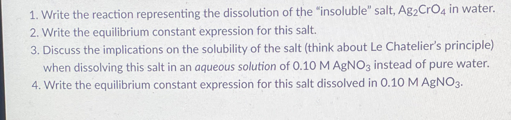 Write the reaction representing the dissolution of | Chegg.com
