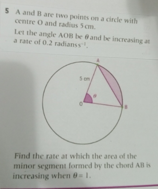 Solved 5 ﻿A and B are two points on a circle with centre O | Chegg.com