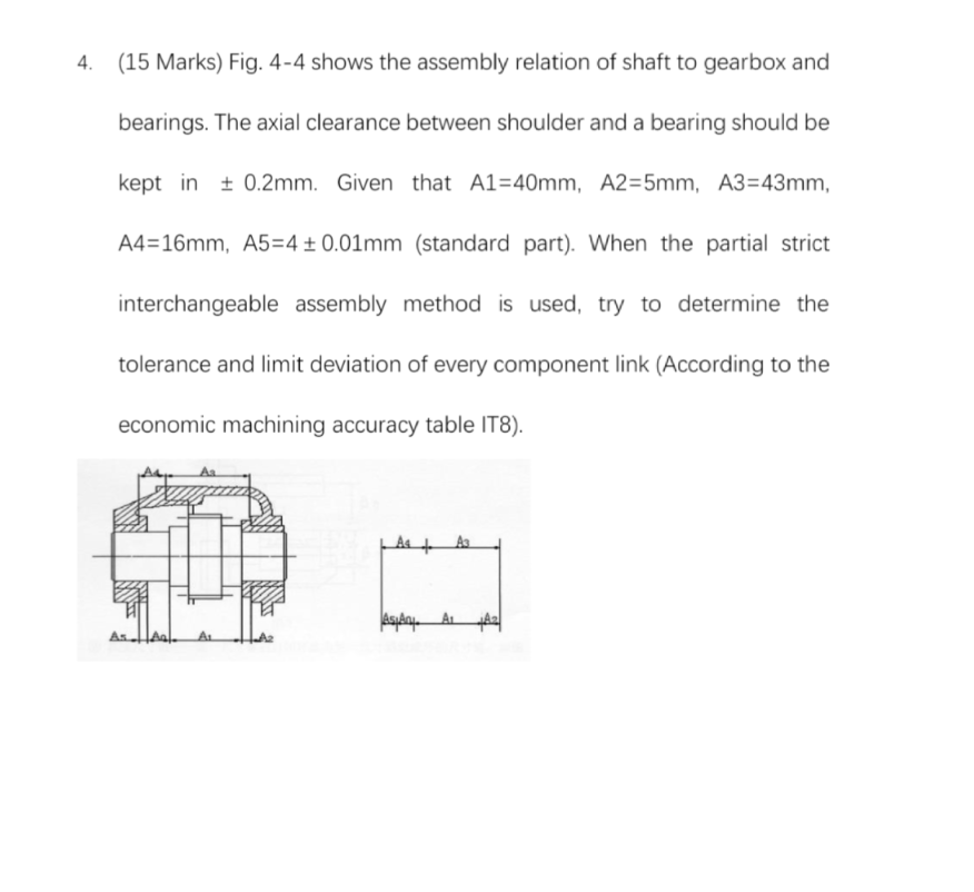 Solved (15 Marks) Fig. 4-4 shows the assembly relation of | Chegg.com
