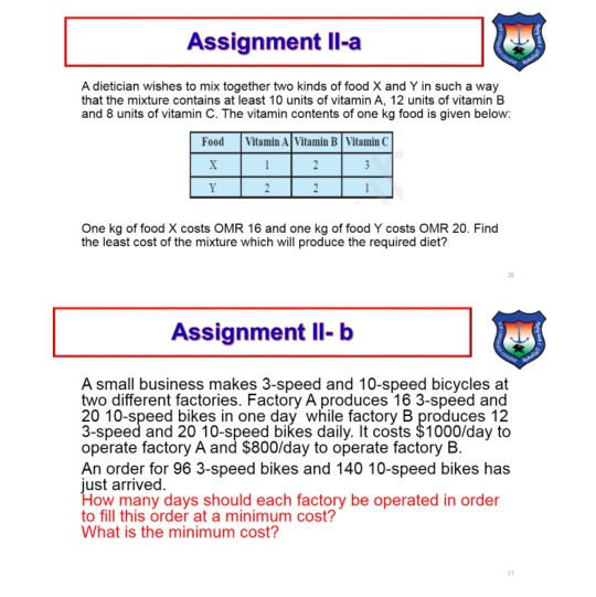 Solved Assignment Il-a A dietician wishes to mix together | Chegg.com