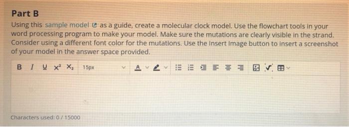 Solved . . Part A You will create a molecular clock model | Chegg.com