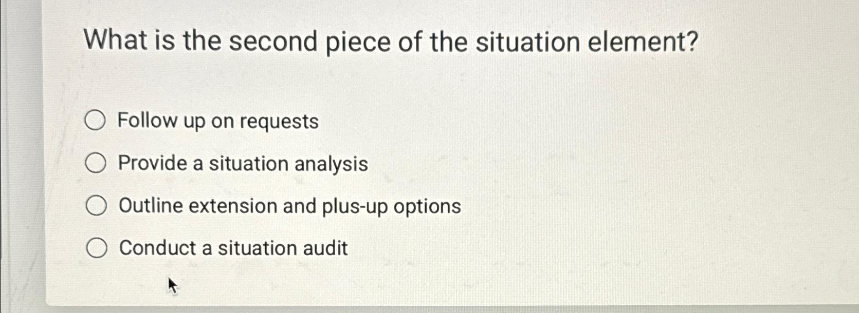 Solved What is the second piece of the situation | Chegg.com