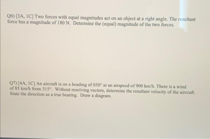 Solved Q6) [3A, 1C] Two forces with equal magnitudes act on | Chegg.com