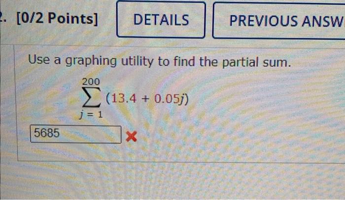 Solved 2. [0/2 Points] DETAILS PREVIOUS ANSW Use a graphing | Chegg.com