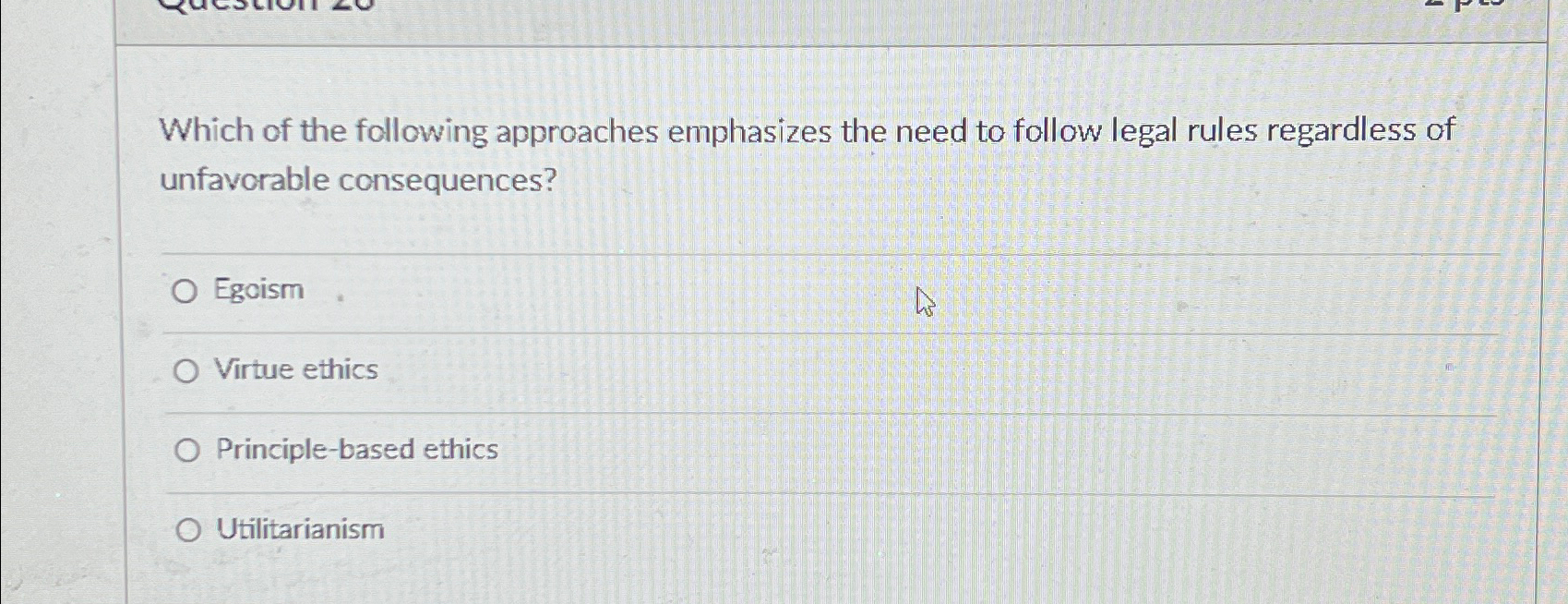 Solved Which of the following approaches emphasizes the need | Chegg.com