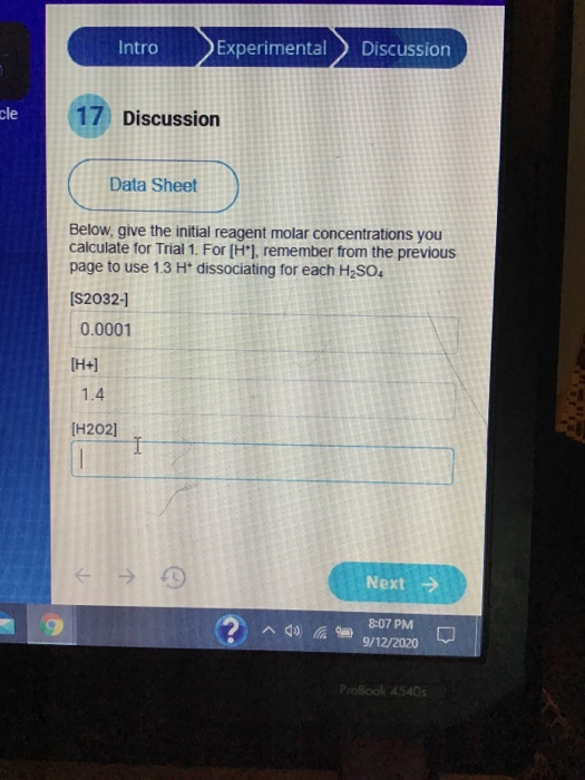 Intro Experimental Discussion Ź ecycle 17 Discussion | Chegg.com