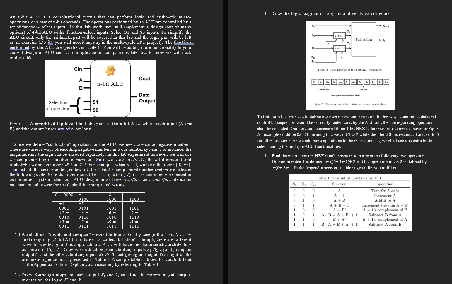 Solved An n-bit ALU is a combinational circuit that can | Chegg.com