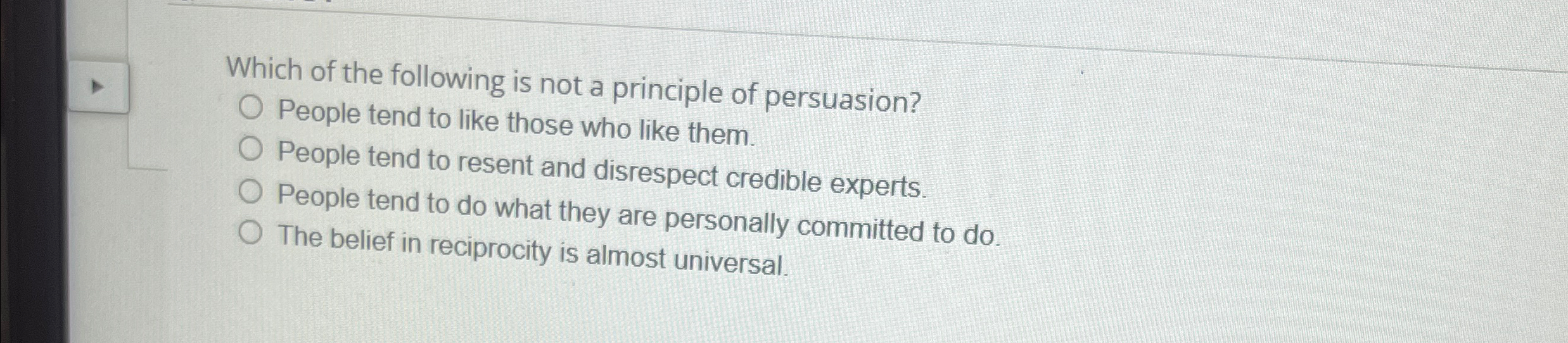 Solved Which of the following is not a principle of | Chegg.com