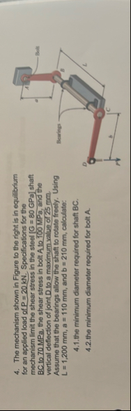 Solved The mechanism shown in Figure to the right is in | Chegg.com