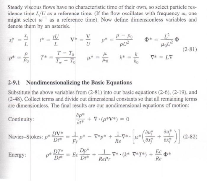 Solved Use the dimensionless variables in equation 2-81 | Chegg.com