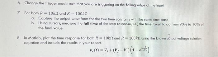 Solved Analysis and Discussion 1. How do the rise times | Chegg.com