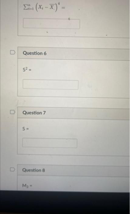 Solved Use the Following Data Set to Answer Questions 1-11. | Chegg.com