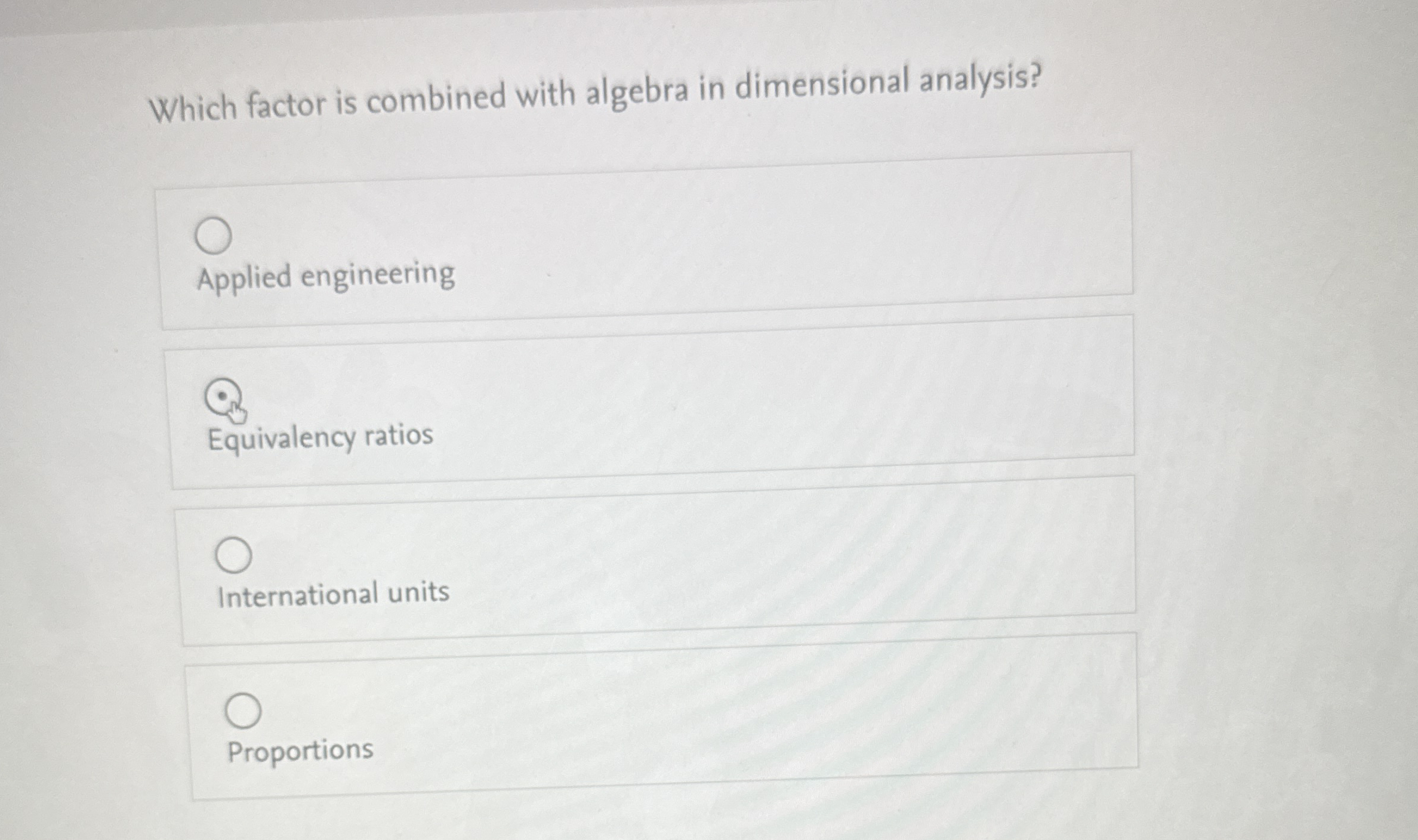 Which factor is combined with algebra in dimensional | Chegg.com