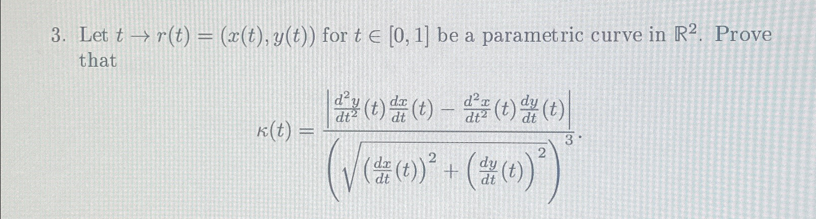 Let t→r(t)=(x(t),y(t)) ﻿for tin[0,1] ﻿be a parametric | Chegg.com