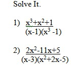 Solved Solve It. x3 + x2 + 1/(x - 1)(x3 - 1) 2x2 - 11x + | Chegg.com