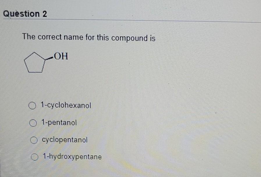 Solved Jestion 1 The dehydration of 2-pentanol will produce | Chegg.com