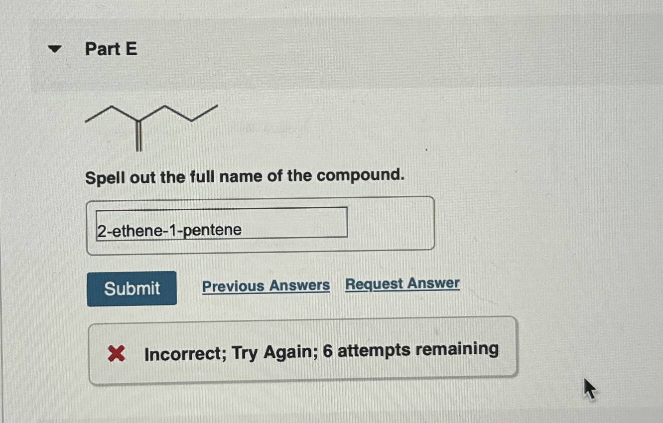 Solved Part ESpell out the full name of the compound. | Chegg.com