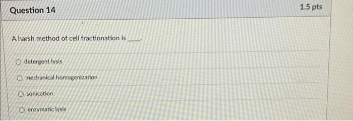 Solved From the choices given, pick the separation technique | Chegg.com