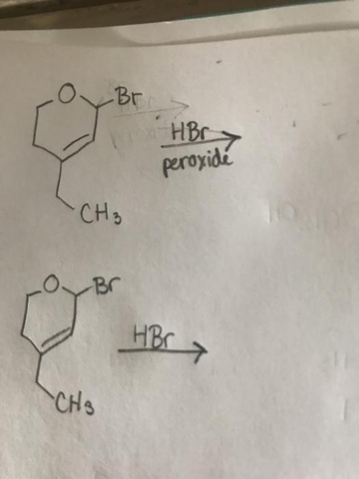 Solved Br HBr peroxide сн. -Br HBc » "CH3 | Chegg.com