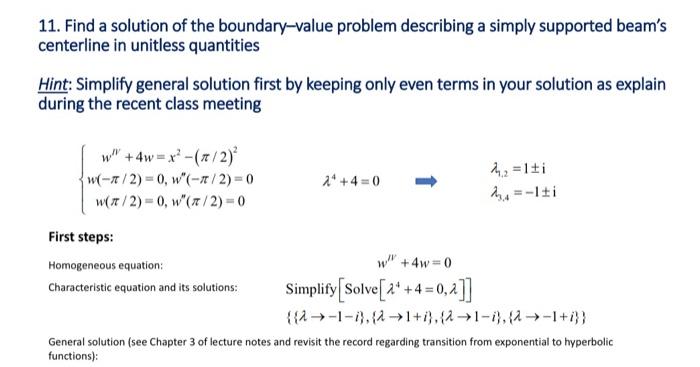 Solved 11. Find a solution of the boundary-value problem | Chegg.com