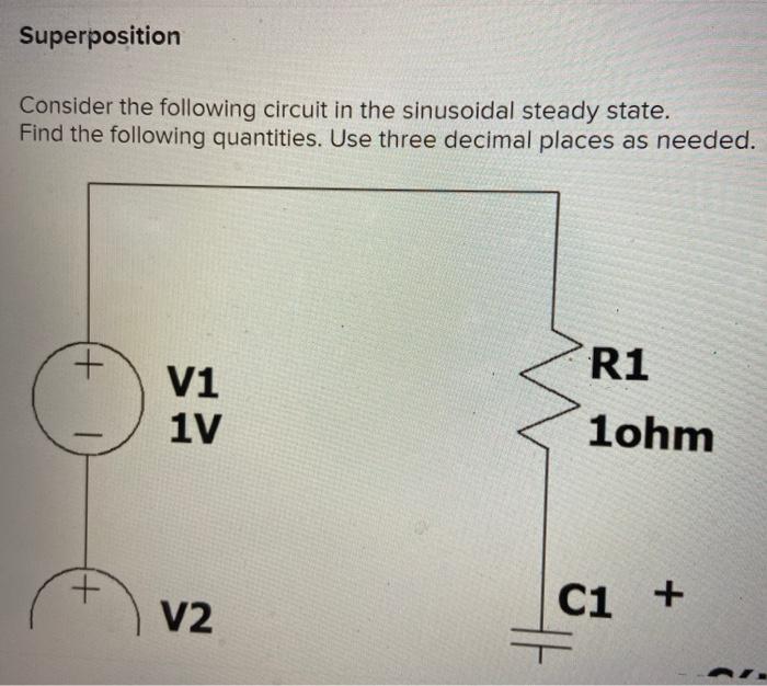 Solved Superposition Consider the following circuit in the | Chegg.com