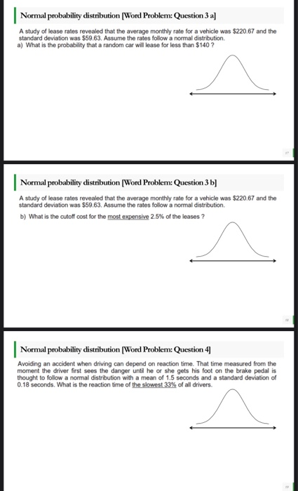Solved Normal probability distribution (Word Problem: | Chegg.com
