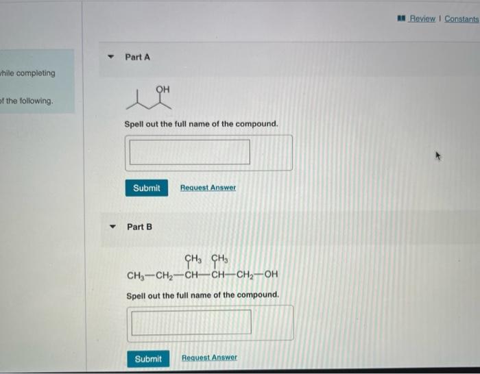 Solved f the following. Spell out the full name of the | Chegg.com