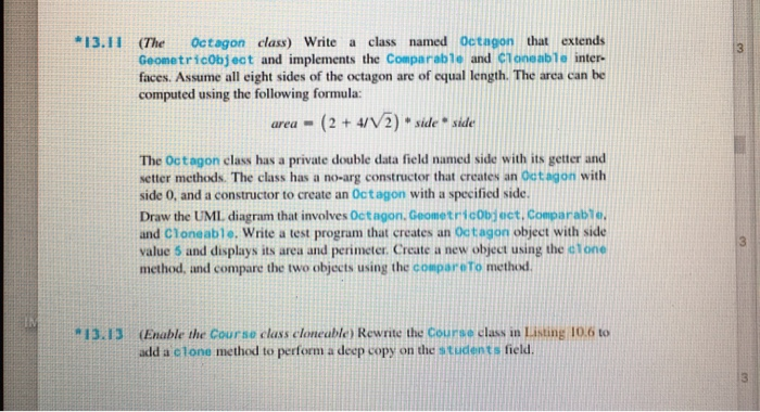 1311 The Octagon Class Write A Class Named 