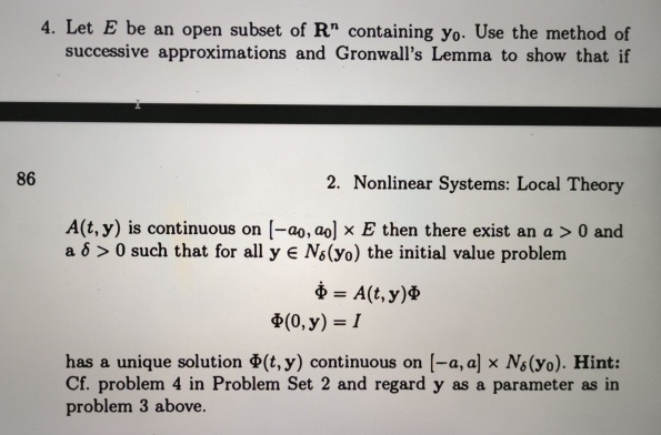 Solved Let E ﻿be an open subset of Rn ﻿containing y0. ﻿Use | Chegg.com