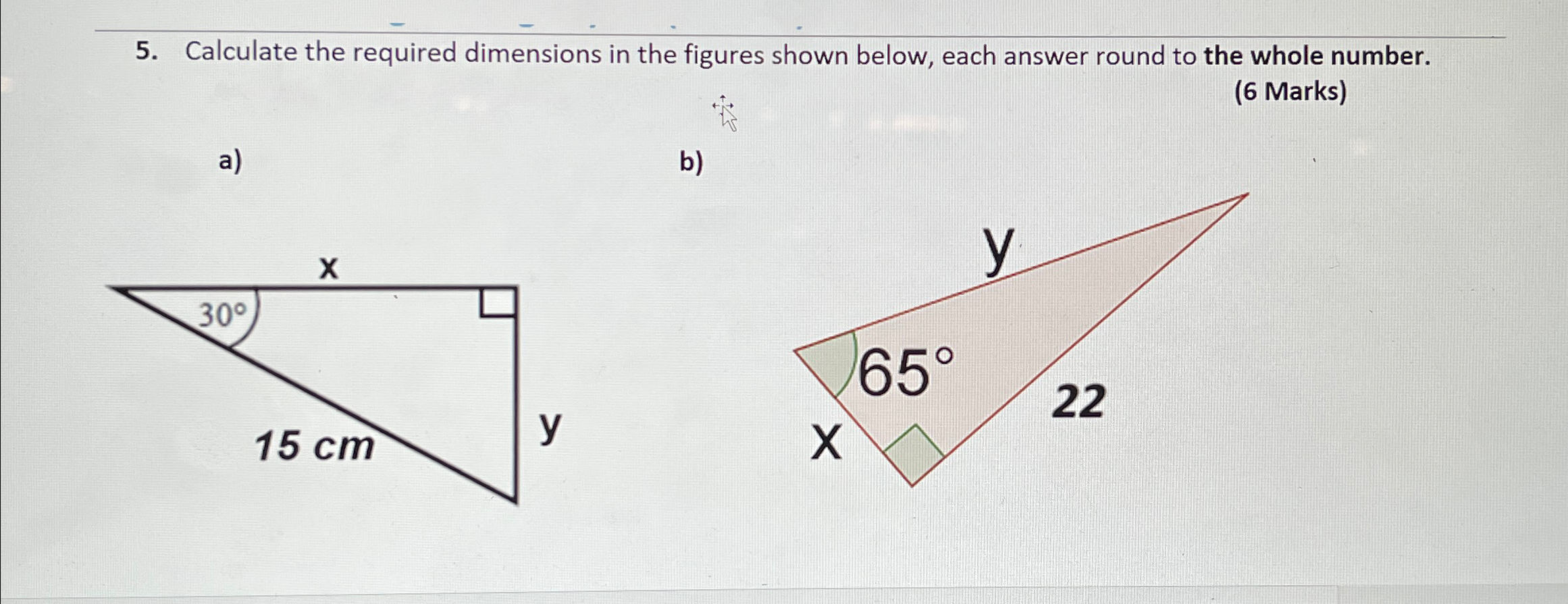 Solved Calculate the required dimensions in the figures | Chegg.com