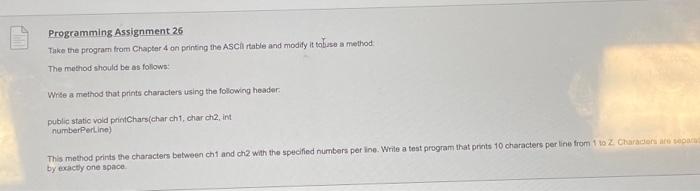 Solved Programming Assignment 26 Take the program from | Chegg.com
