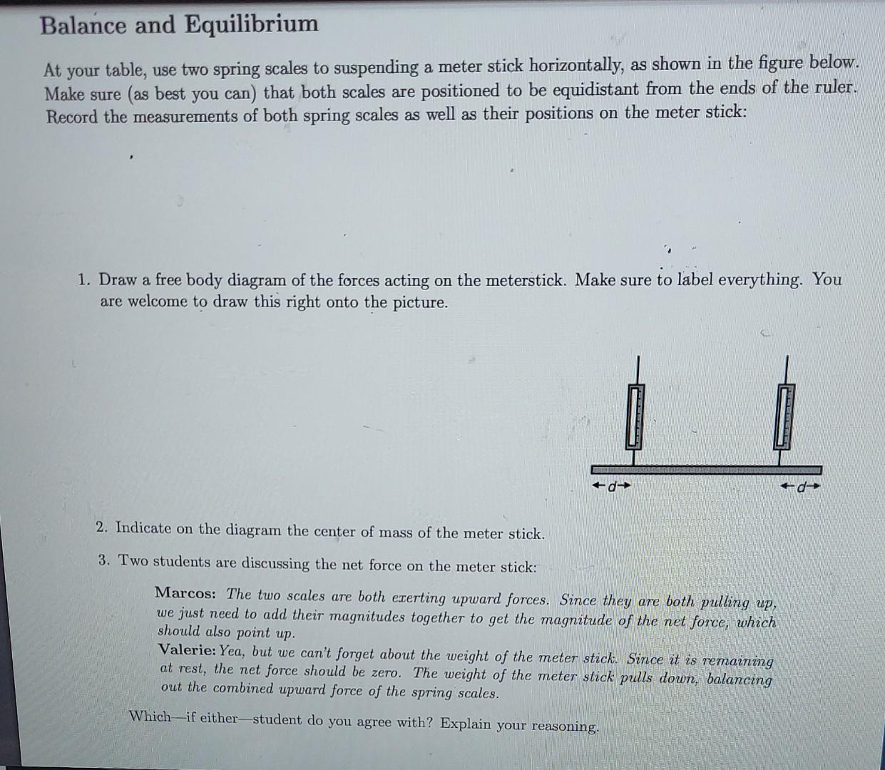 Solved Torque, Balance, and Equilibrium Introduction THE | Chegg.com