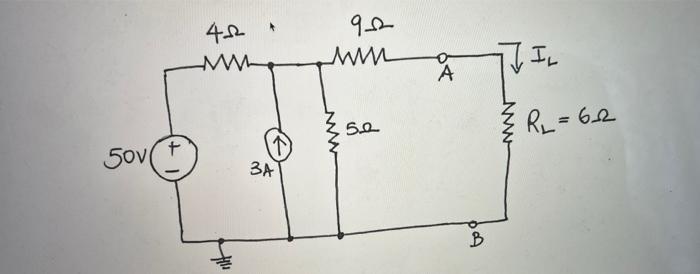 Solved find the current IL and voltage across RL ? | Chegg.com