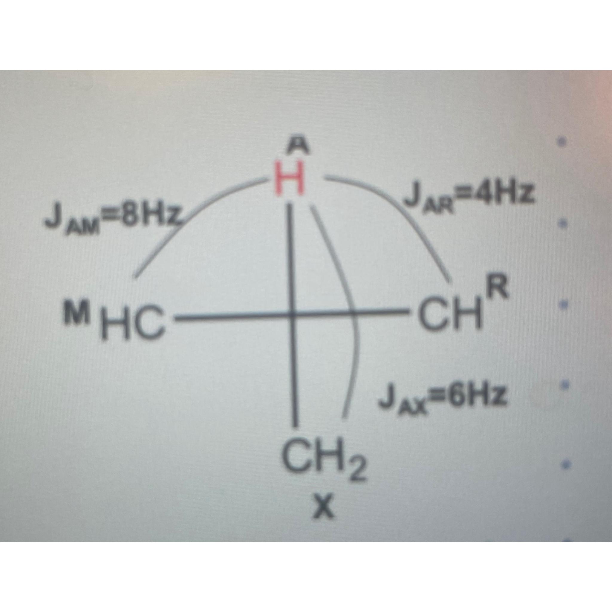 Solved The next molecule of hydrogen A is in J-coupling with | Chegg.com