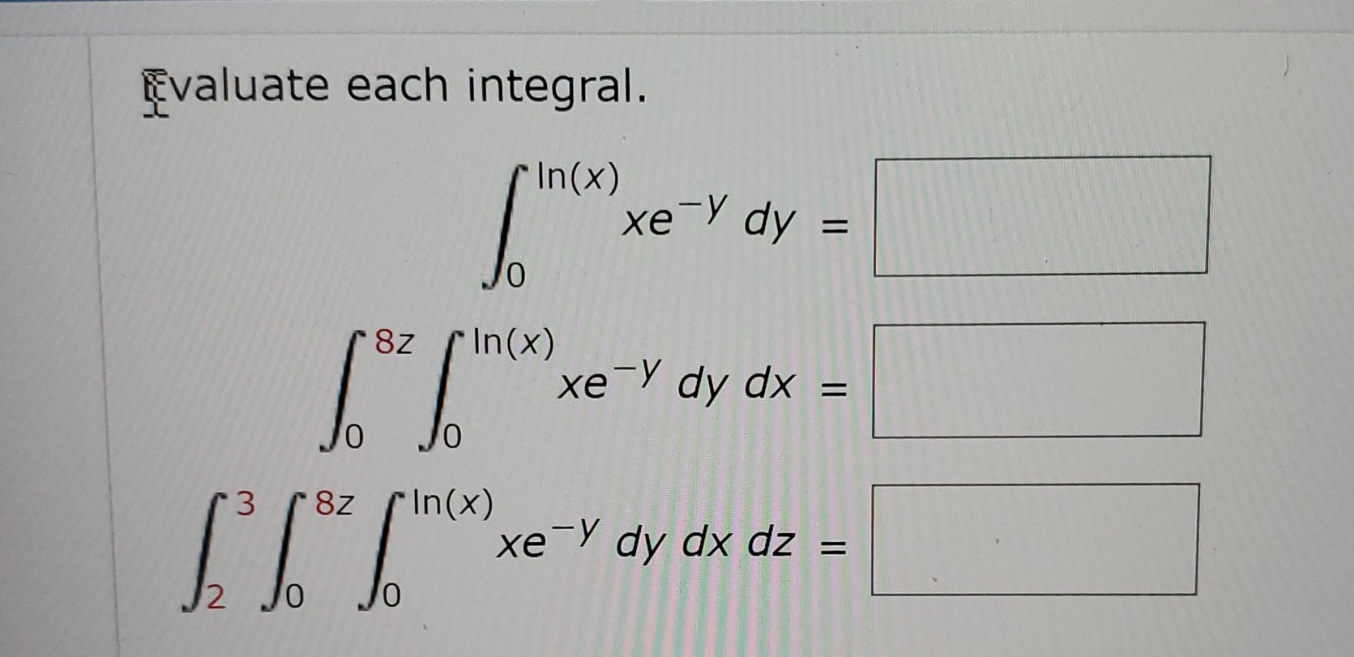 Solved Evaluate each | Chegg.com