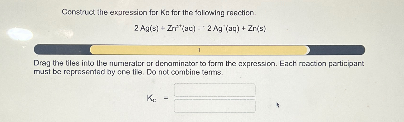 Solved Construct the expression for Kc ﻿for the following | Chegg.com