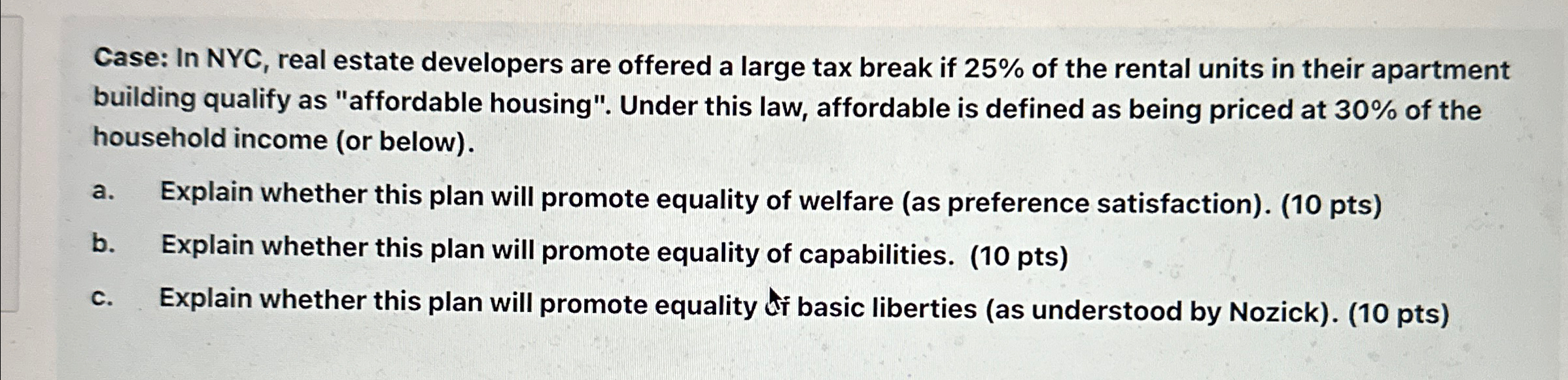 Solved Case: In NYC, ﻿real estate developers are offered a | Chegg.com