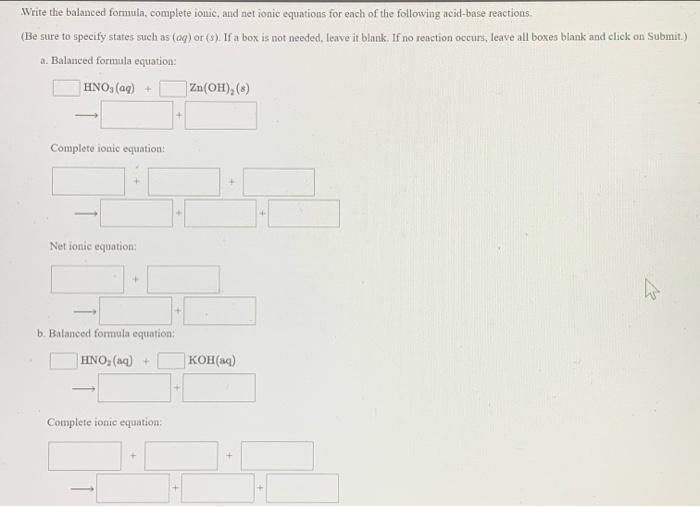 Solved Write the balanced formula, complete comic, and met | Chegg.com