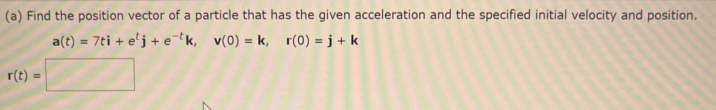 Solved (a) ﻿Find the position vector of a particle that has | Chegg.com