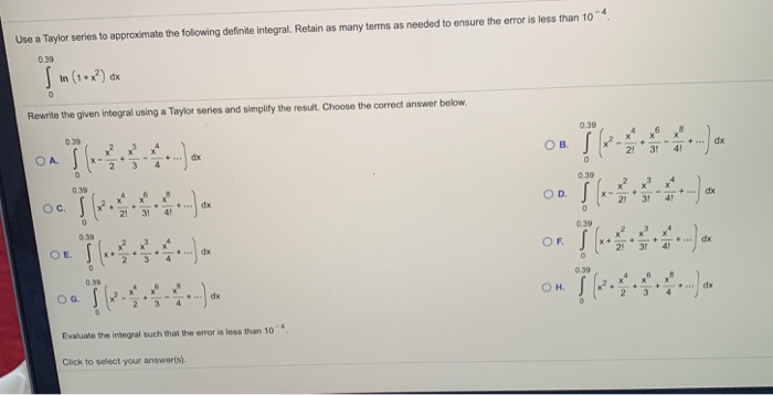 Solved Use a Taylor series to approximate the following | Chegg.com