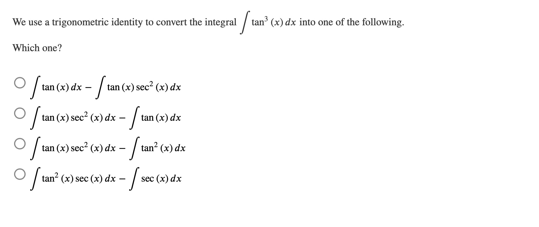 Solved We use a trigonometric identity to convert the | Chegg.com
