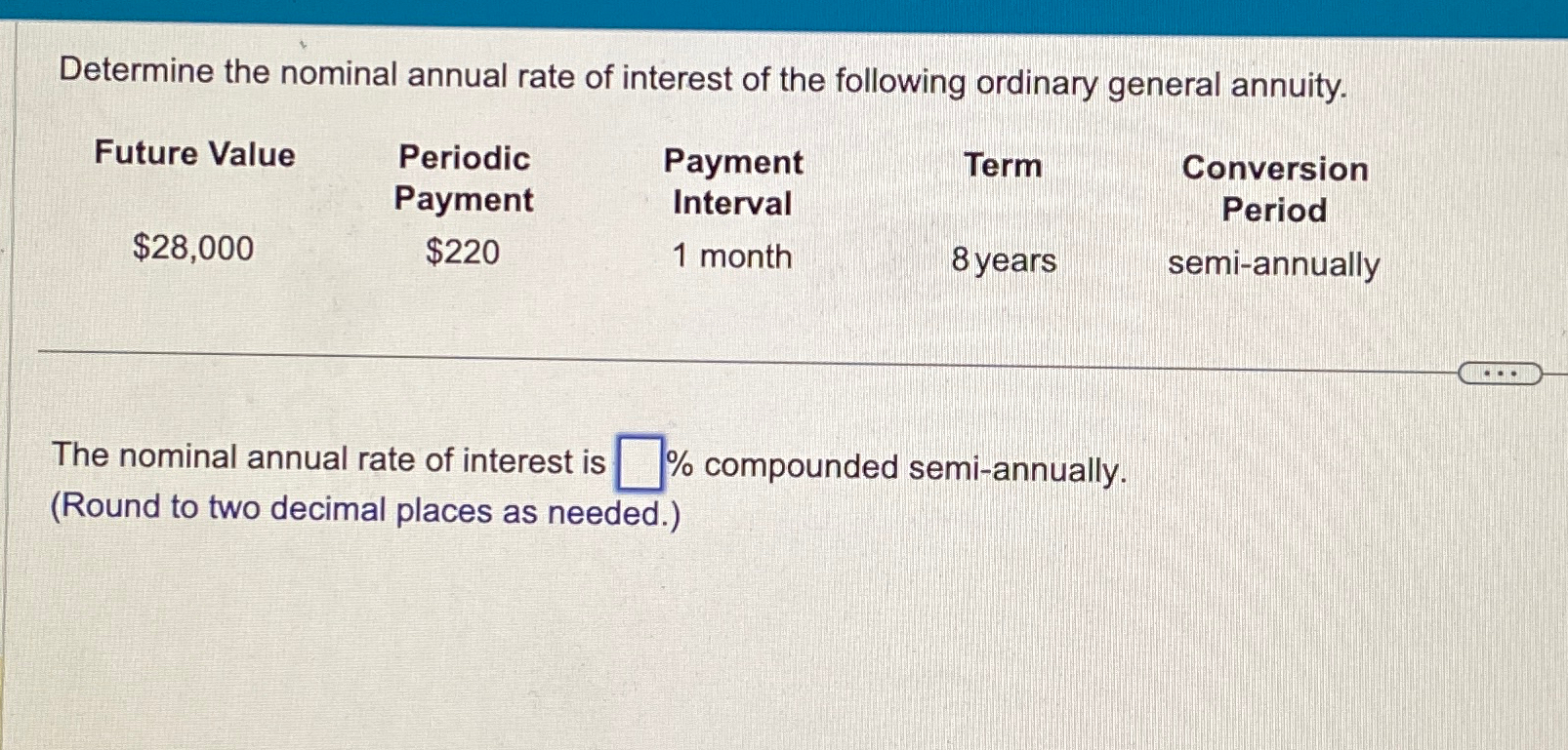 Solved Determine the nominal annual rate of interest of the | Chegg.com