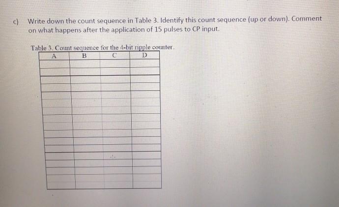 Solved Part 3: Asynchronous Counters: Asynchronous counters | Chegg.com