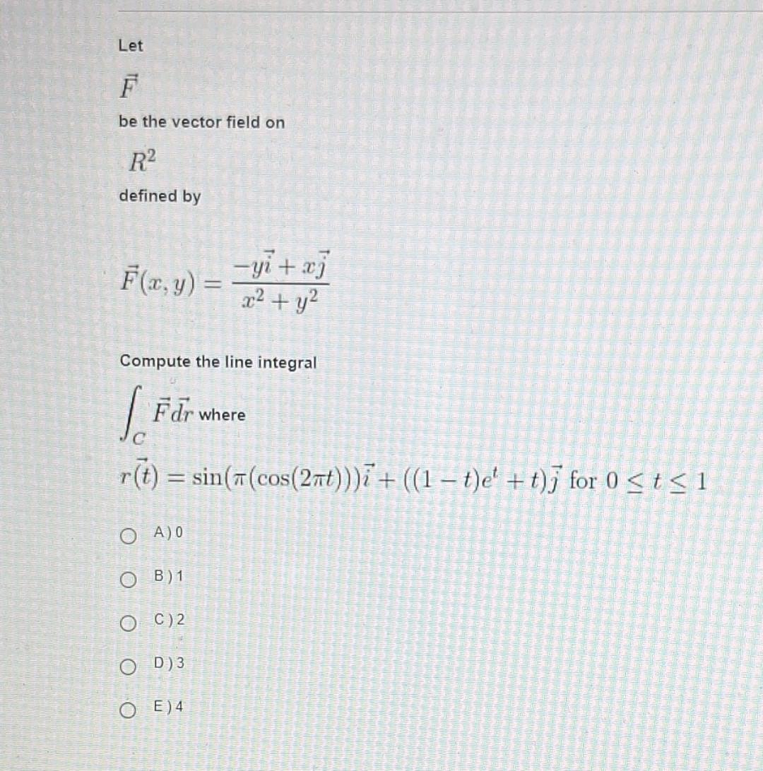 Solved Let F be the vector field on R2 defined by | Chegg.com