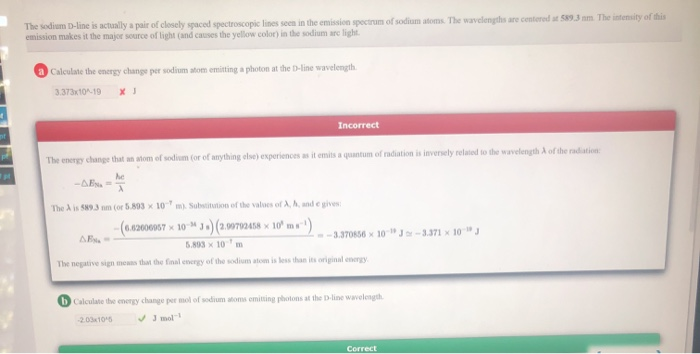 Solved The sodium D-line is actually a pair of closely | Chegg.com