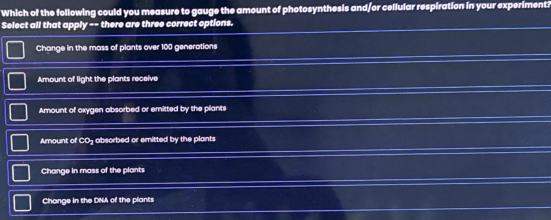 Solved Which of the following could you measure to gauge the | Chegg.com