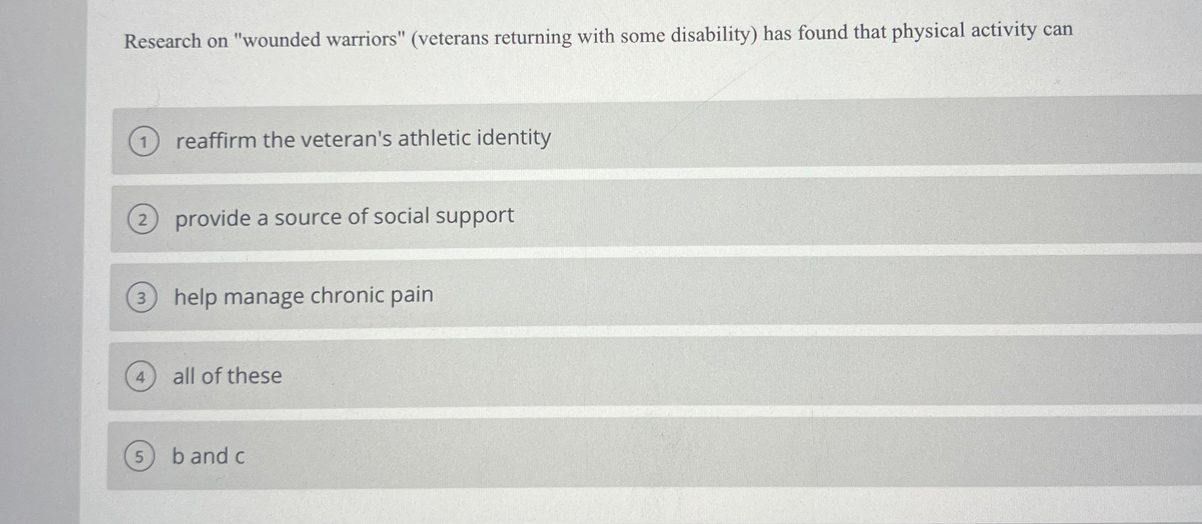 Solved Research on "wounded warriors" (veterans returning | Chegg.com