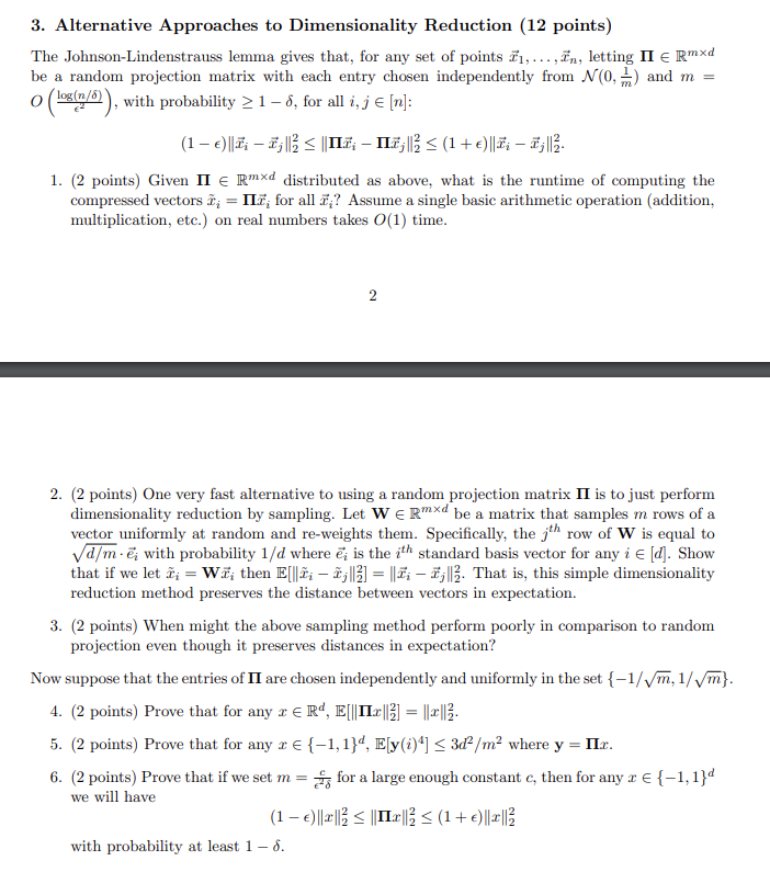 Solved Dimensionality Reduction( ﻿PLEASE USE THE ATTACHED | Chegg.com