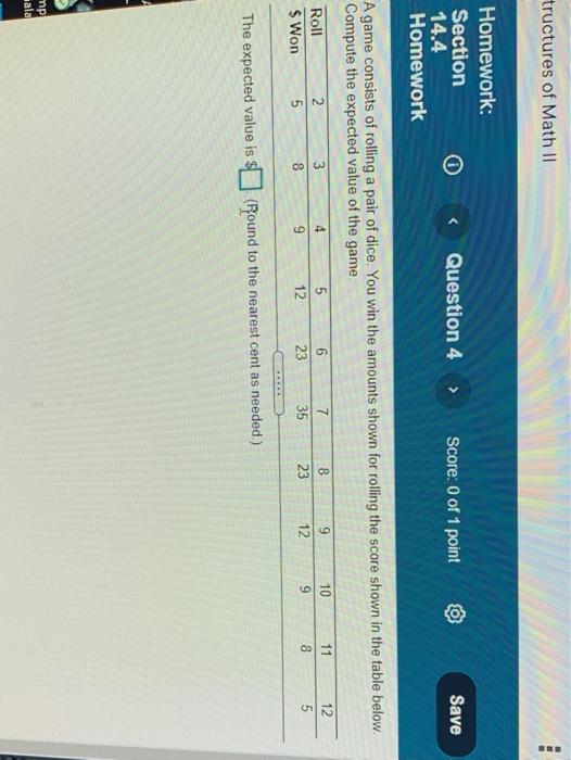 Solved Home Section 144 Homework Bar tructures of Math 11 | Chegg.com